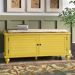Storage Bench with Cushion $168 Shipped