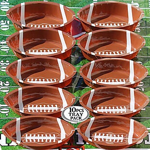 10pk Large Football Snack Trays $12
