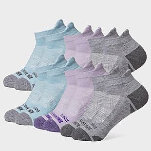 6pk 32 Degrees Women's Running Socks $7