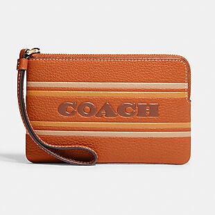 Coach Outlet Leather Wristlet $38 Shipped