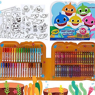 90pc Crayola Baby Shark Art Set $8
