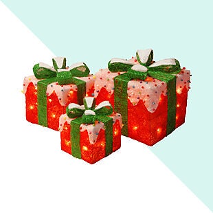 3pc Pre-Lit Present Set $41 Shipped