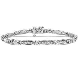 1ct Diamond Bracelet in Silver $99