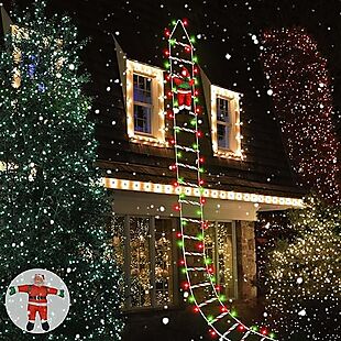 Decorative LED Ladder with Santa $25