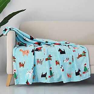 Plush Holiday Throw Blankets $6 at Target