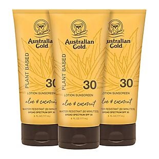 3pk Australian Gold Sunscreen $13 Shipped