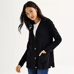 Kohl's Long Button Cardigan $11