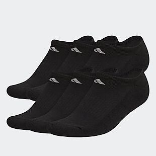 6pk Adidas No-Show Socks $10 Shipped