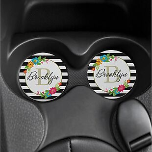 Personalized Car & Desk Coaster Sets $19